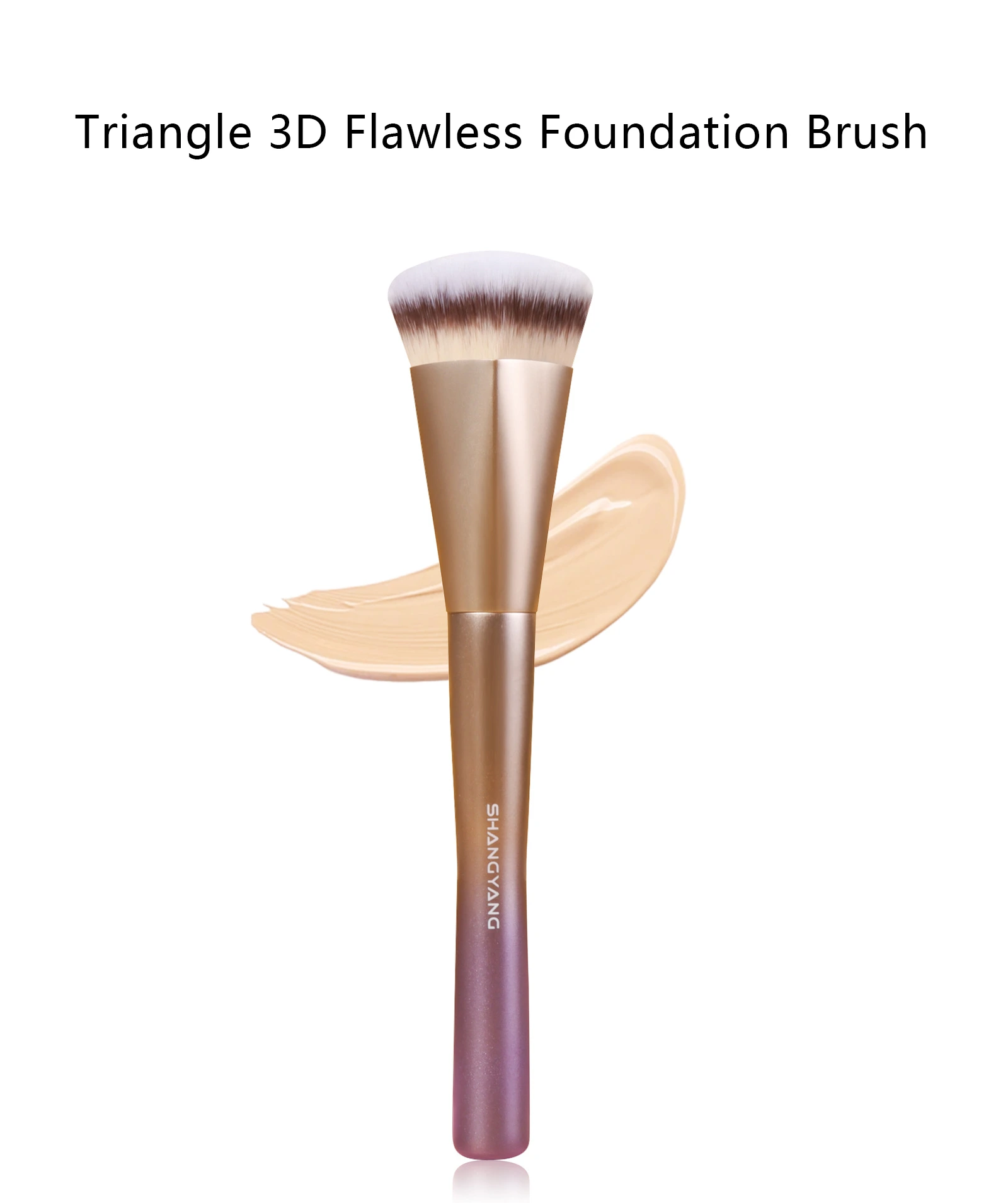 Private Label Triangle 3D Flawless Foundation Brush