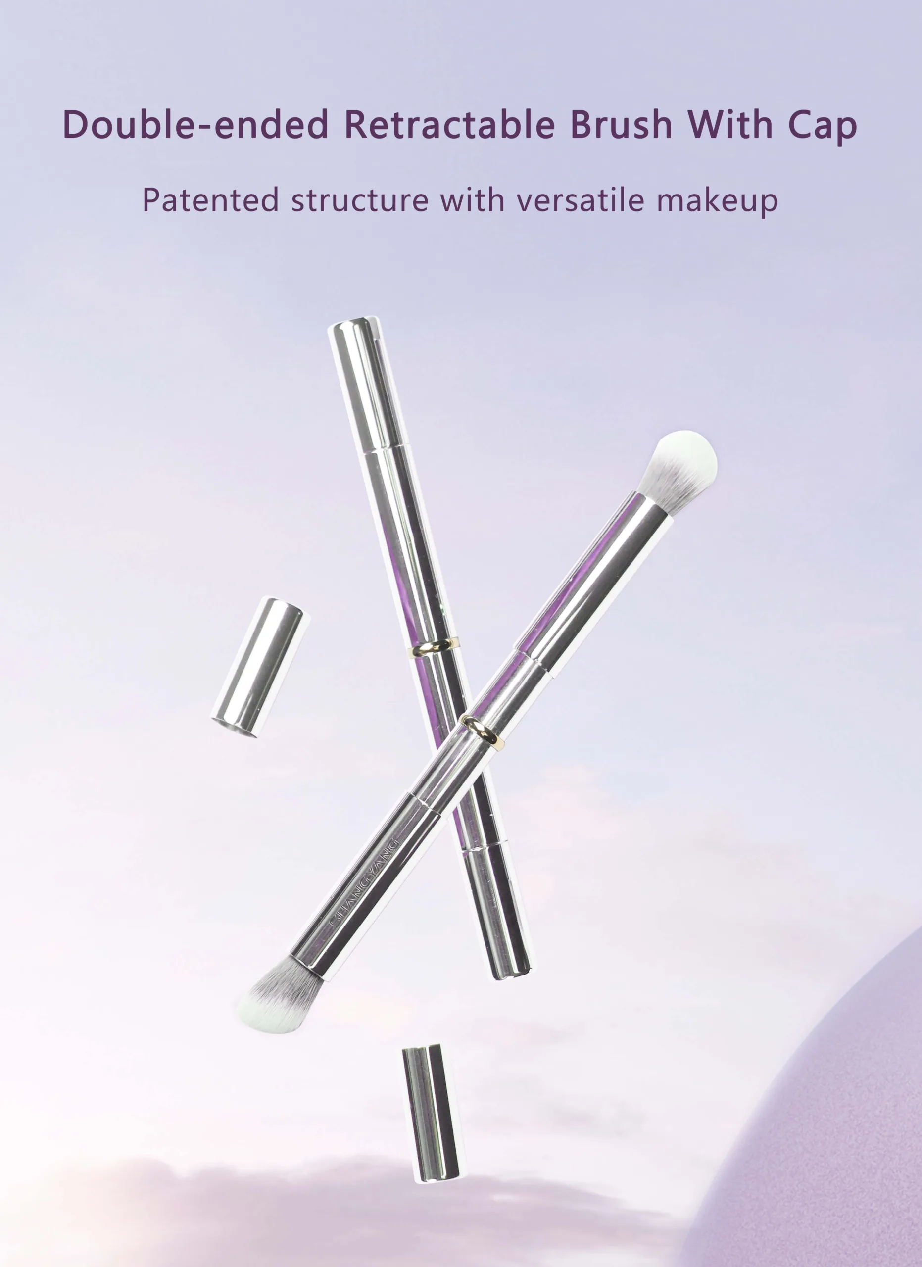 Private Label Double-ended Retractable Brush With Cap